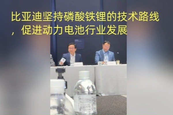 比亚迪坚持磷酸铁锂的技术路线,促进动力电池行业发展