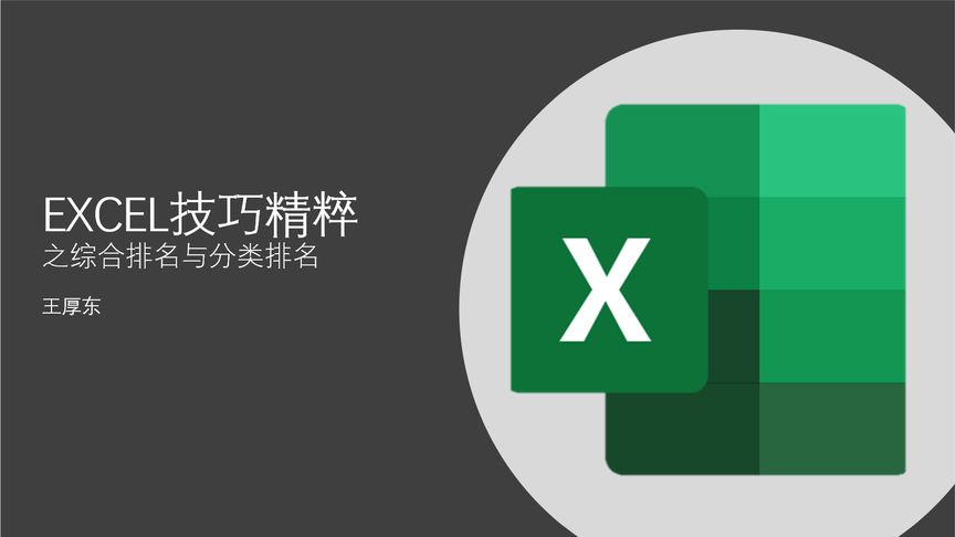 EXCEL技巧精粹之综合排名与分组排名