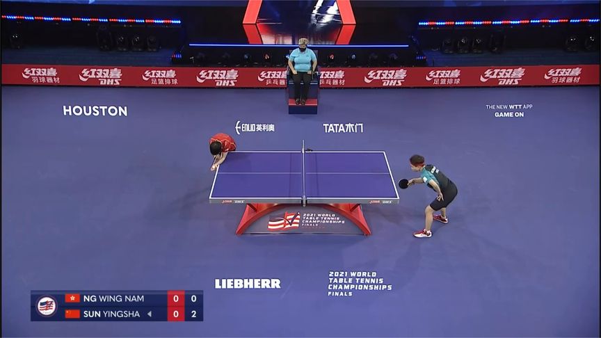 2021休斯敦世乒赛「女单32强 孙颖莎4-0吴颖岚」全场回放