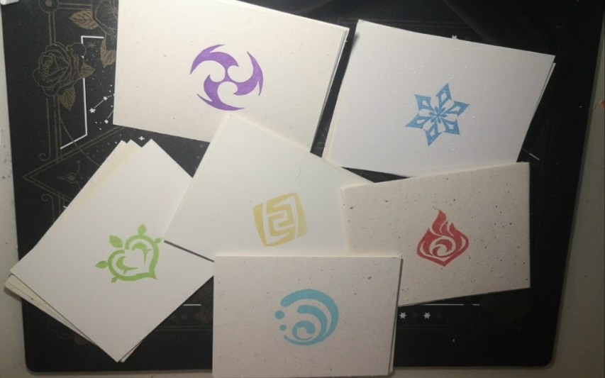 【橡皮章】原神七元素图案