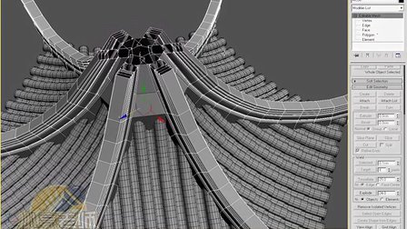水晶石教育3dsmax【复杂模型建模系列教程(三)】古亭屋顶003:瓦的...