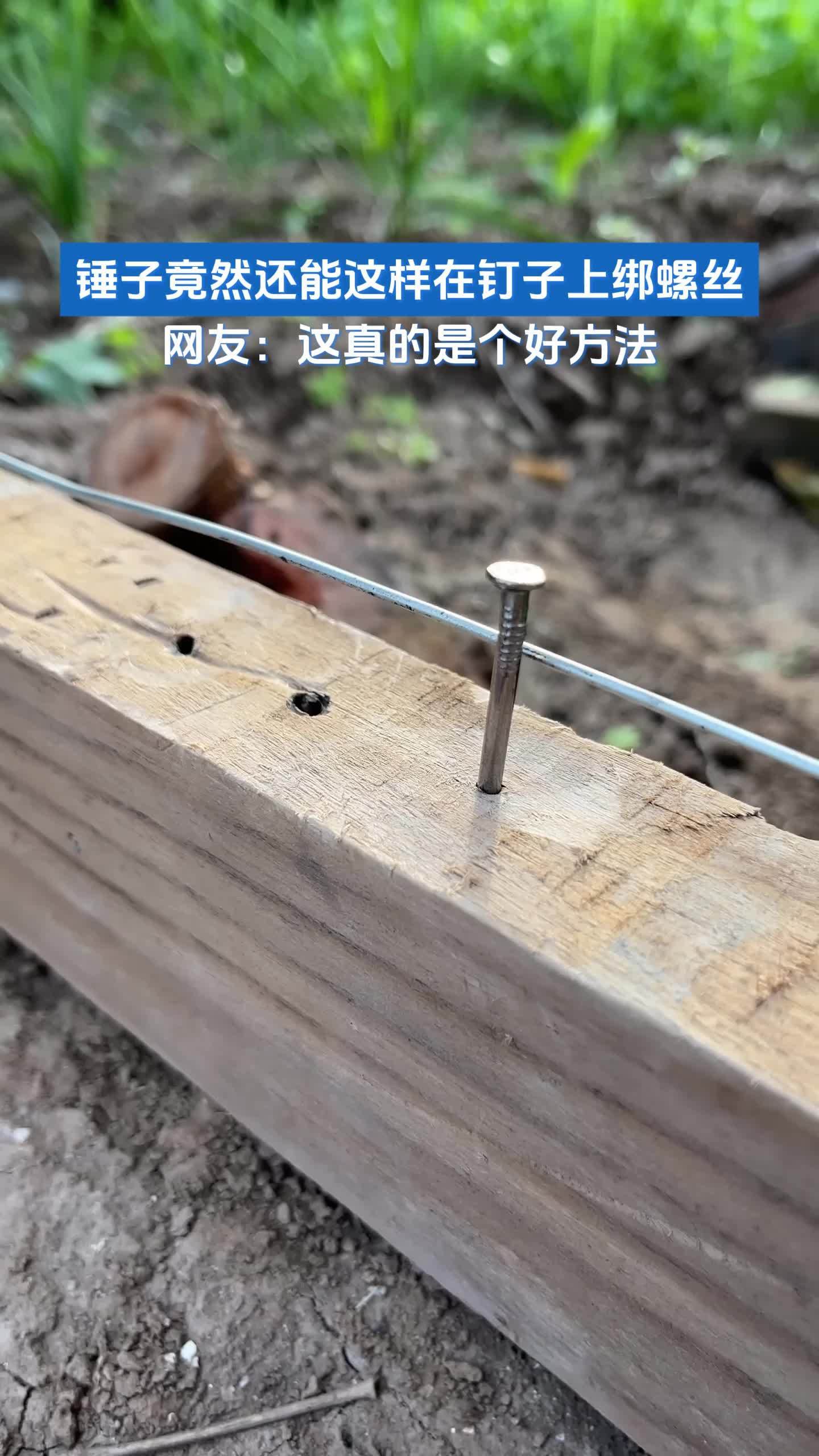 锤子竟然还能这样在钉子上绑螺丝