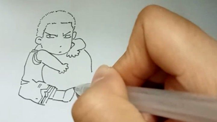 学画动漫灌篮高手樱木花道简笔画