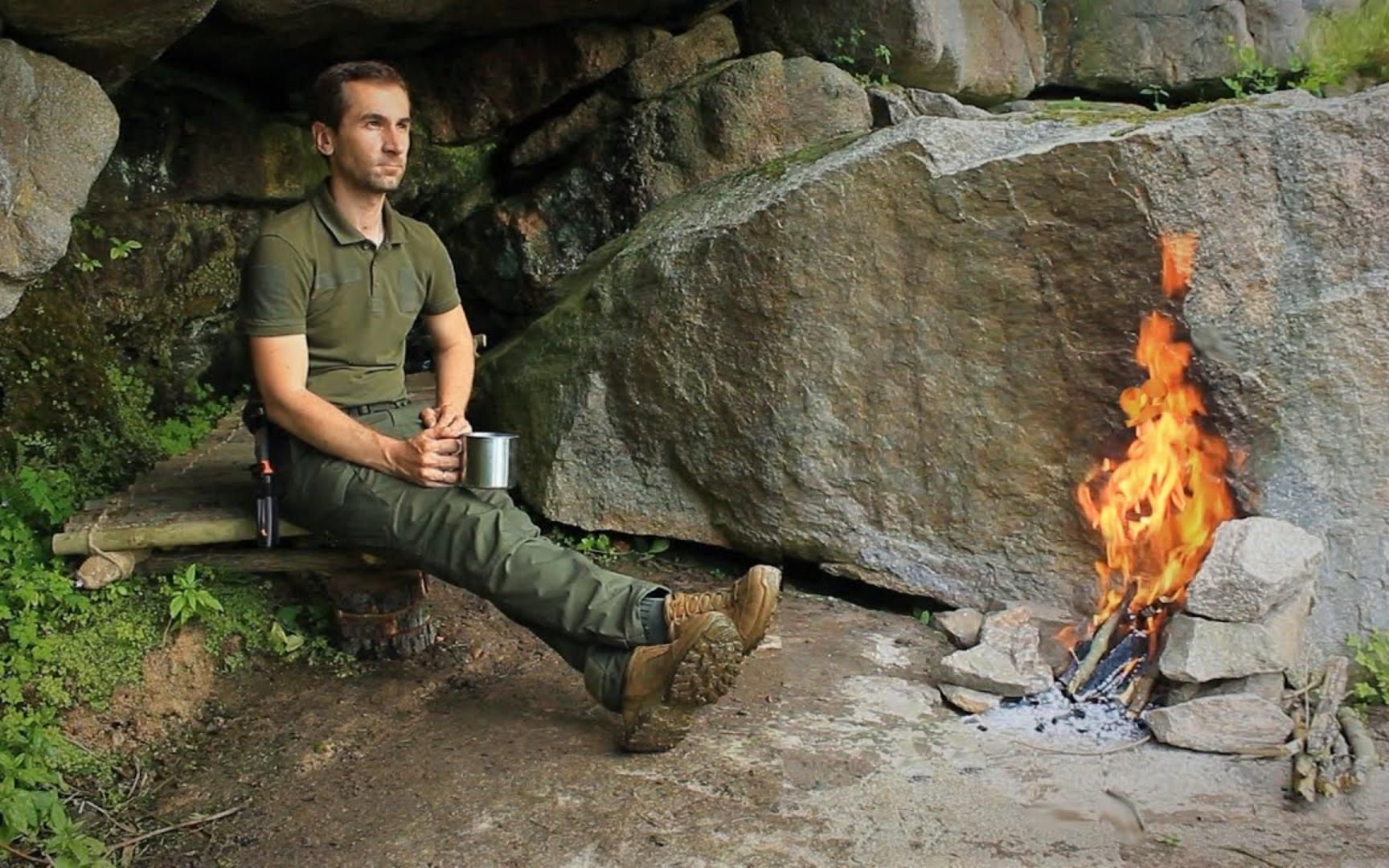 野外生存,小伙独自野外求生存,凭实力实现野味自由