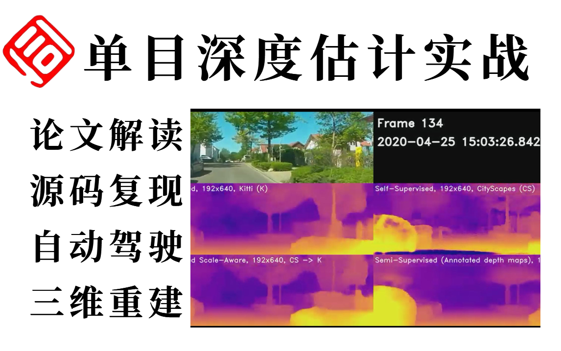 【CVPR2022单目深度估计算法】自动驾驶中如何获取车辆行人等三维...