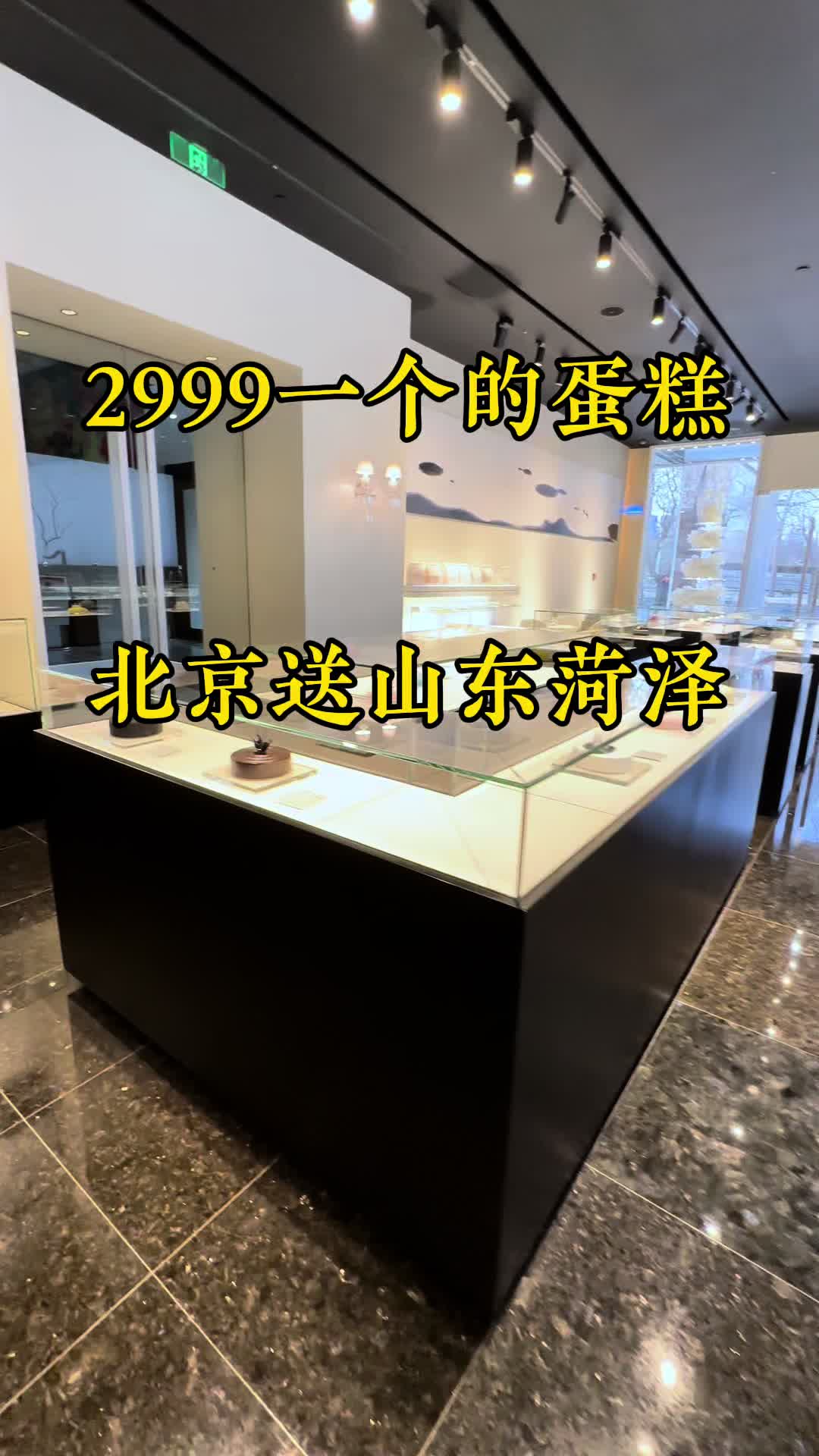 2999一个的蛋糕从北京坐高铁送到山东菏泽市#黑天鹅蛋糕 #蛋糕 #...