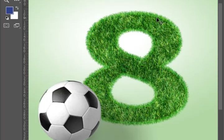 【PS技巧】ps 创意草坪文字效果