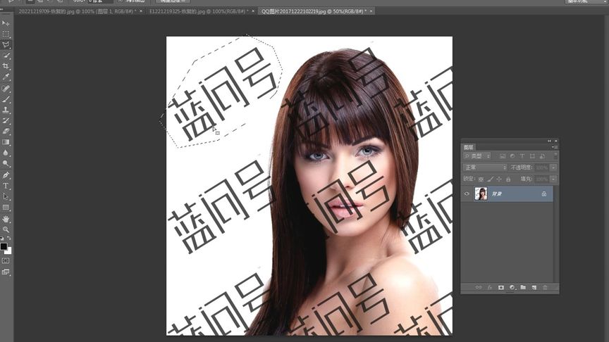 太神奇PS神速去水印效果,这种复杂的水印你是否知道如何处理呢?
