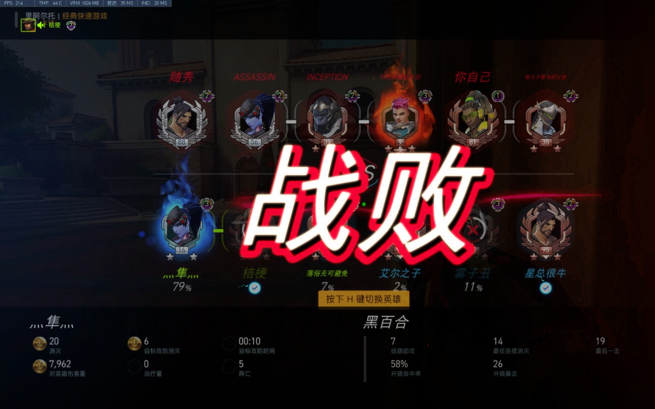 从卓威fk2换到罗技狗屁王2的第二天,手感逐渐恢复,还是那个爆头流黑...