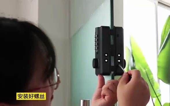 密码玻璃门锁-u6安装视频