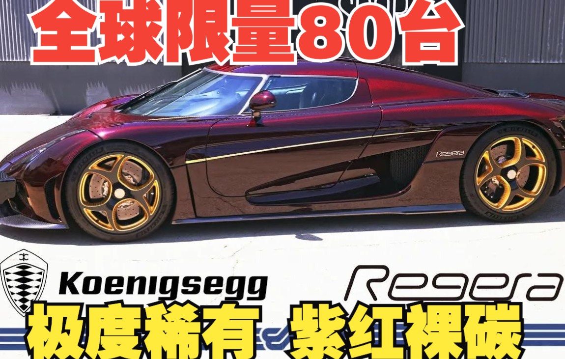 【4K】全球限量80台 真紫红裸碳 柯尼塞格 Regera Koenigsegg