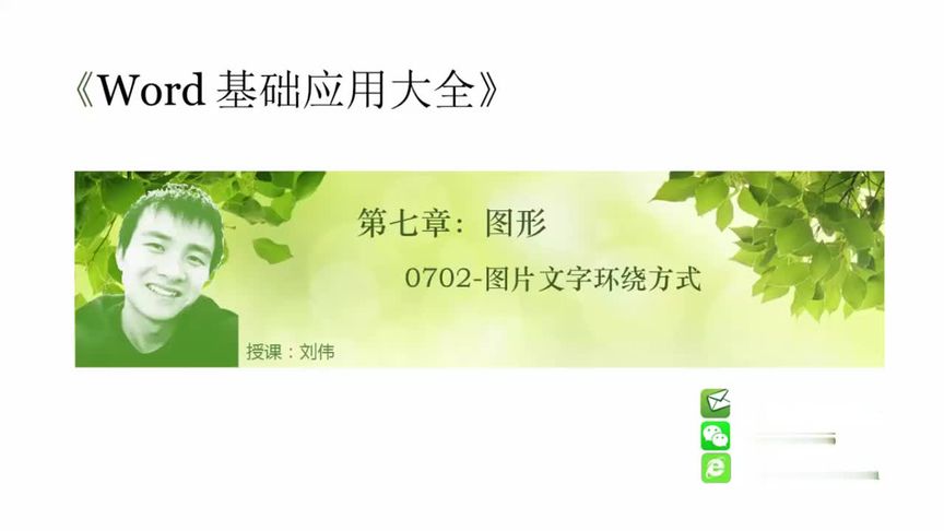 刘伟word基础应用大全:P38,图片文字环绕方式
