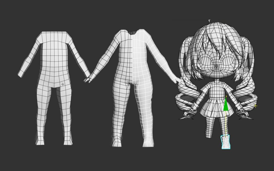 3DMAX人物建模-角色大师从box开始教你制作完整二次元人物模型|...
