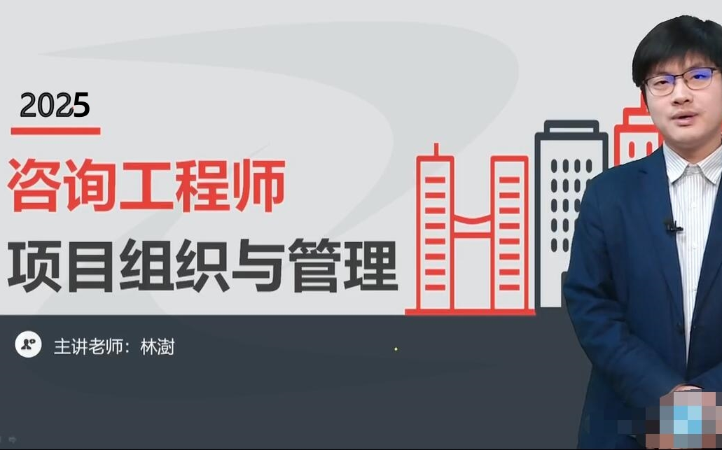 备考2025年注册咨询工程师项目组织与管理林澍 精讲班(有讲义)