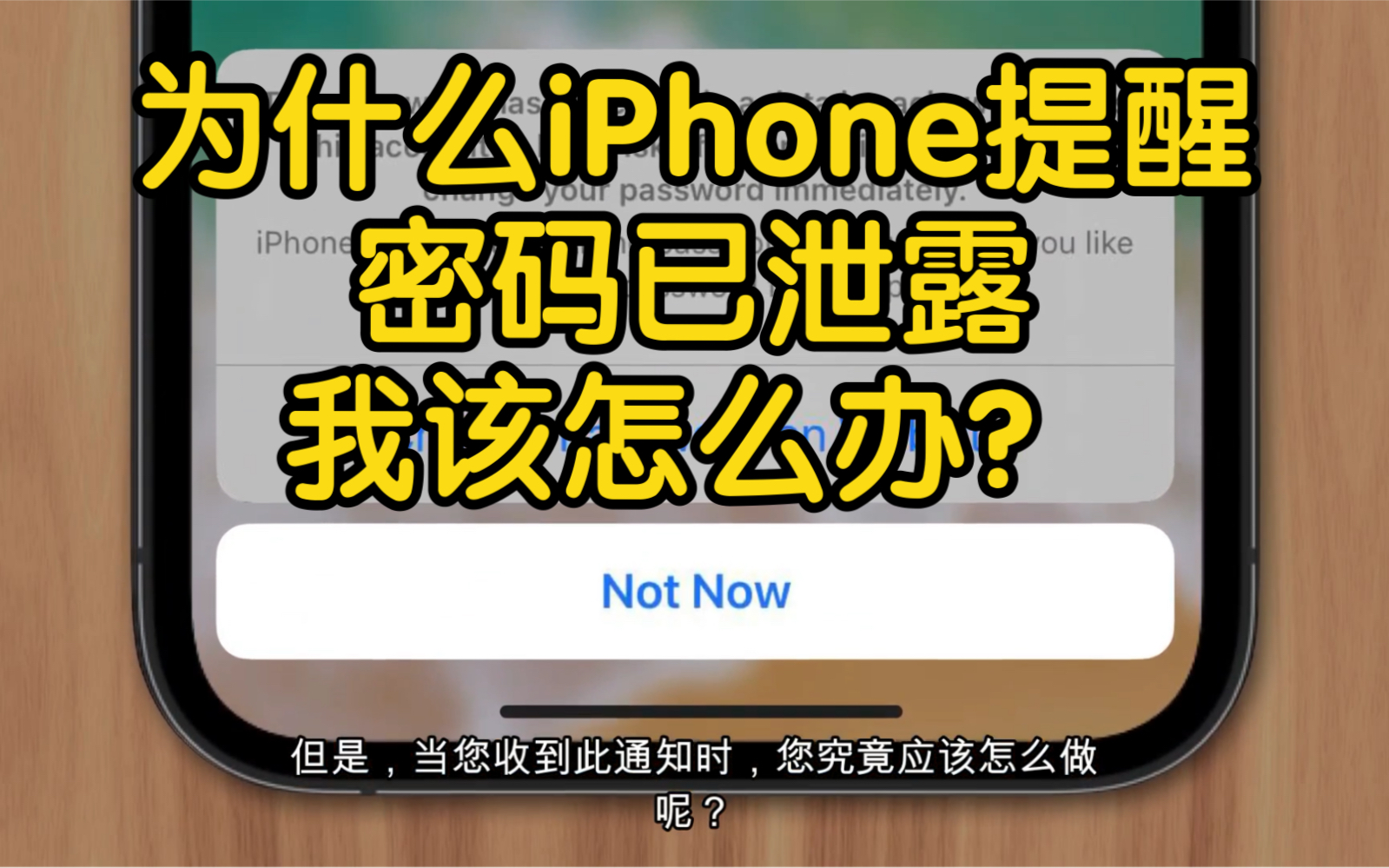 为什么iPhone提醒密码已泄露,我该怎么办?
