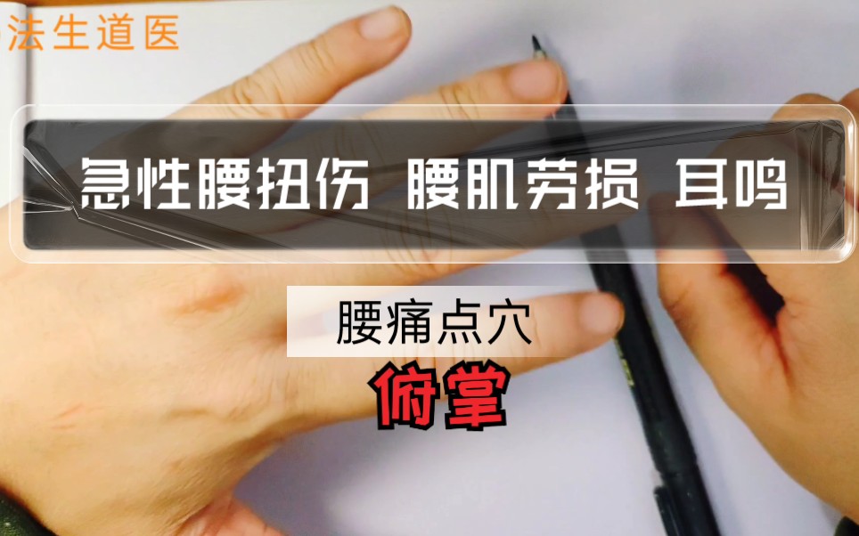 缓解急性腰扭伤 腰肌劳损 耳鸣神奇穴位——腰痛点学习介绍