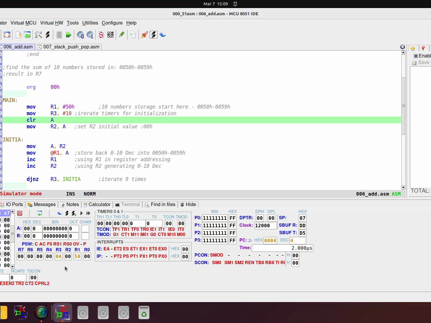 006 - MCS-51 汇编指令解读 - inc - add - djnz