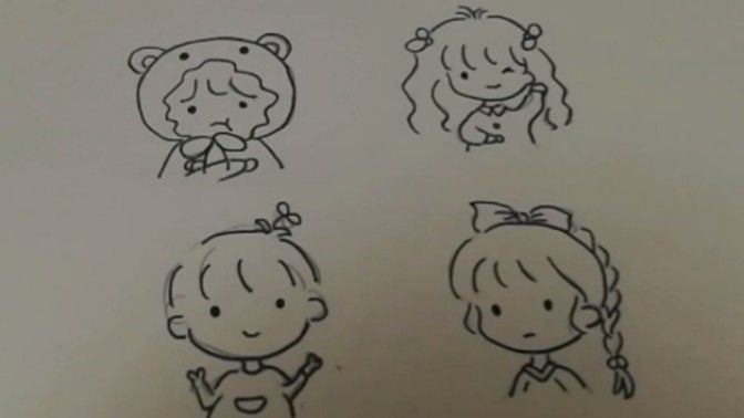 可爱简笔画小人物