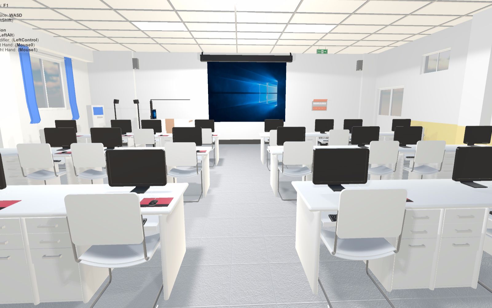 【大三期末作业htc vive】【unity】虚拟现实VR机房+交互