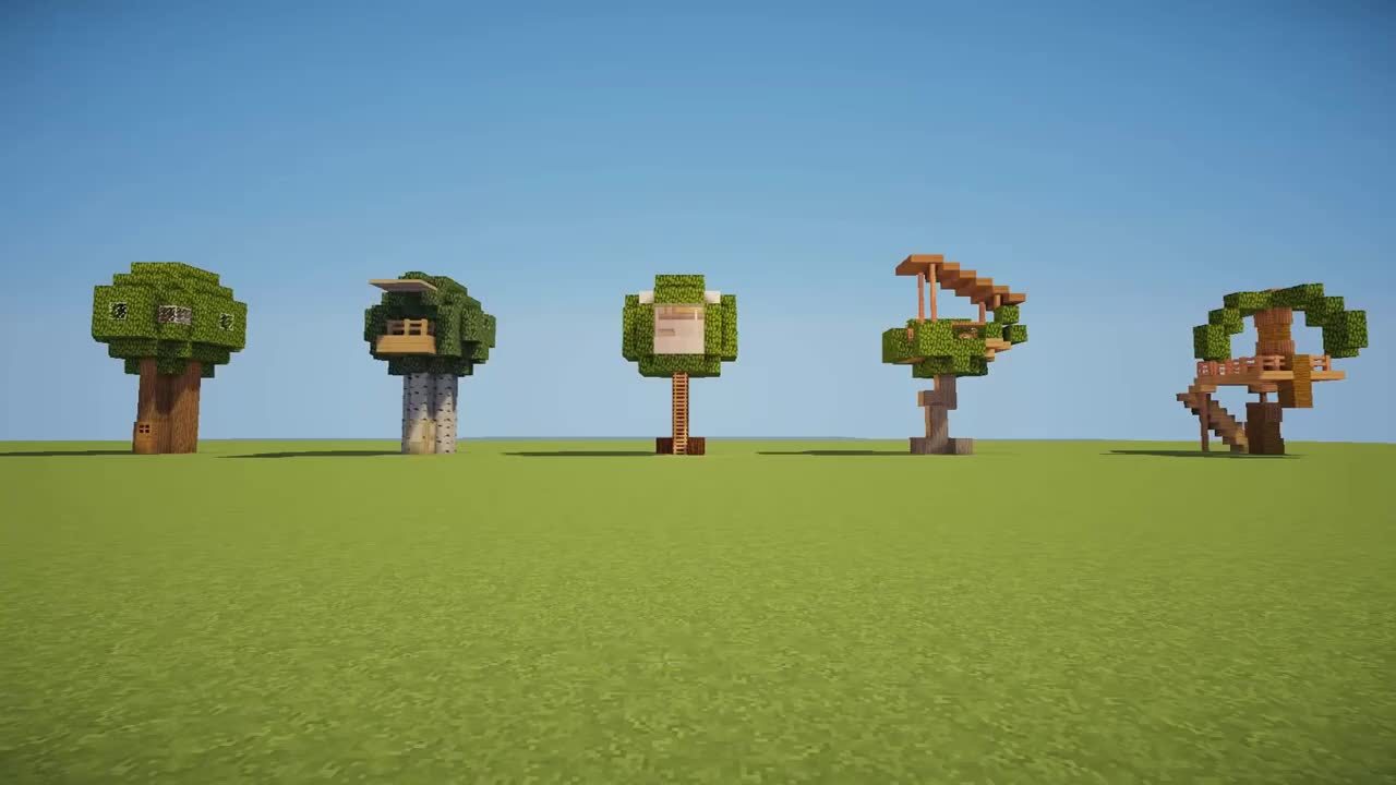 我的世界:超实用生存树屋,树屋的梦我来筑