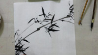 水墨画竹子小品画法,枝叶画法有技巧,多看一眼学习了