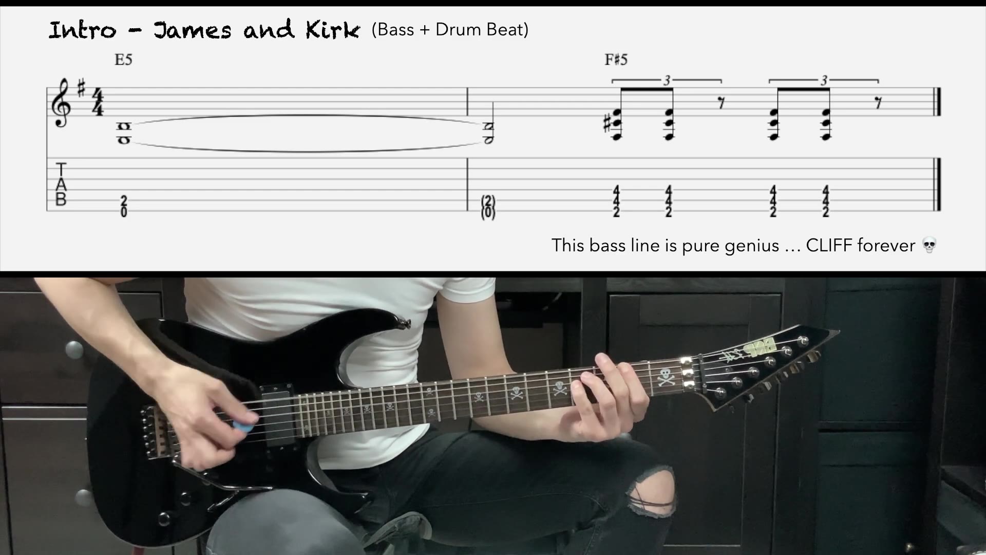 METALLICA - FOR WHOM THE BELL TOLLS (Guitar cover with TAB)