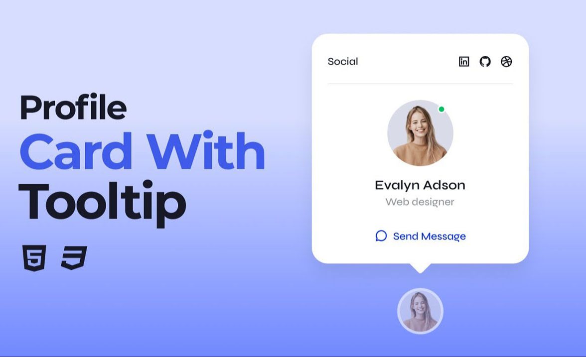 使用 HTML 和 CSS 制作带有工具提示的个人简介卡