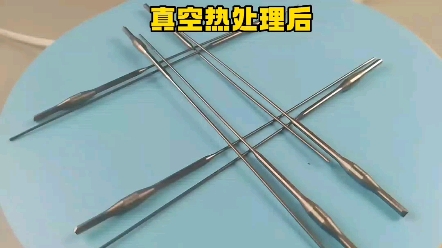 钛合金支架真空热处理,硬度HRC在40-44左右#真空炉 #真空设备 #热...
