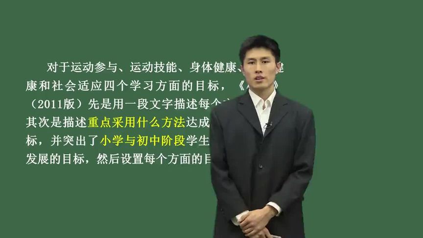 小学体育教师面试试讲 第04讲 体育与健康课程标准义务教育(二)