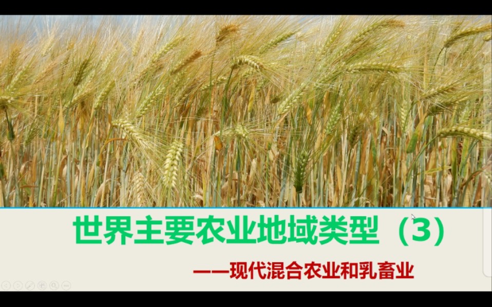 世界主要农业地域类型3 现代混合农业和乳畜业