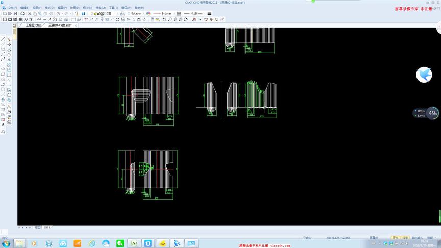 斜三通管道放样展开画法视频教程—尺规作图即可完成钣金放样