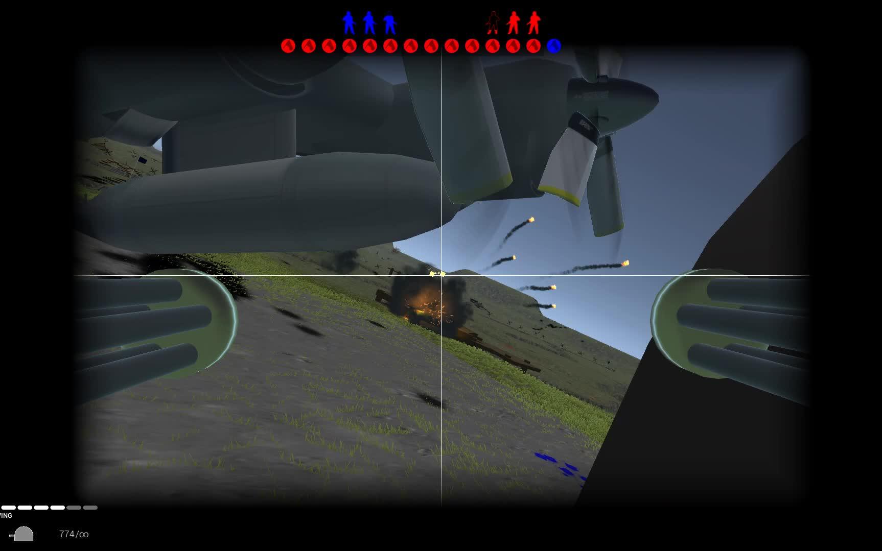 【战地模拟器/Ravenfield】AC-130空中炮艇的机炮视角