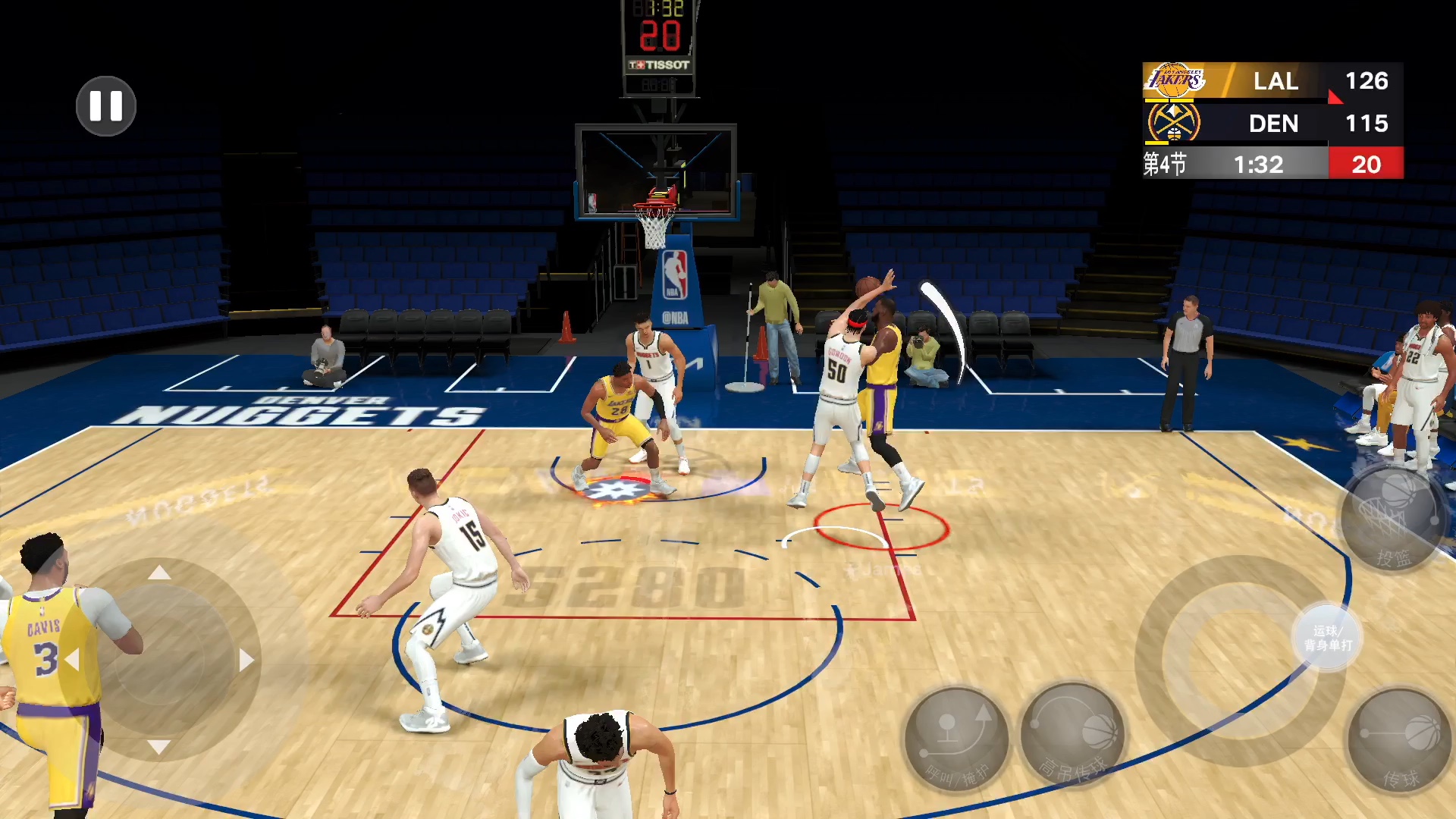 2K24手游浓眉惊天12帽大胜掘金_NBA2K20