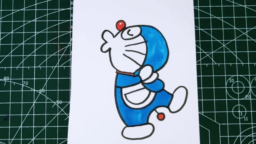 简笔画 机器猫儿童简笔画