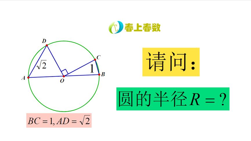 九年级数学,求圆的半径,用到图形的旋转,一个中考数学复习题!
