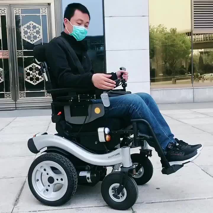 伊凯电动轮椅车EPW65户外型智能进口配置带减震老年残疾人代步车(...