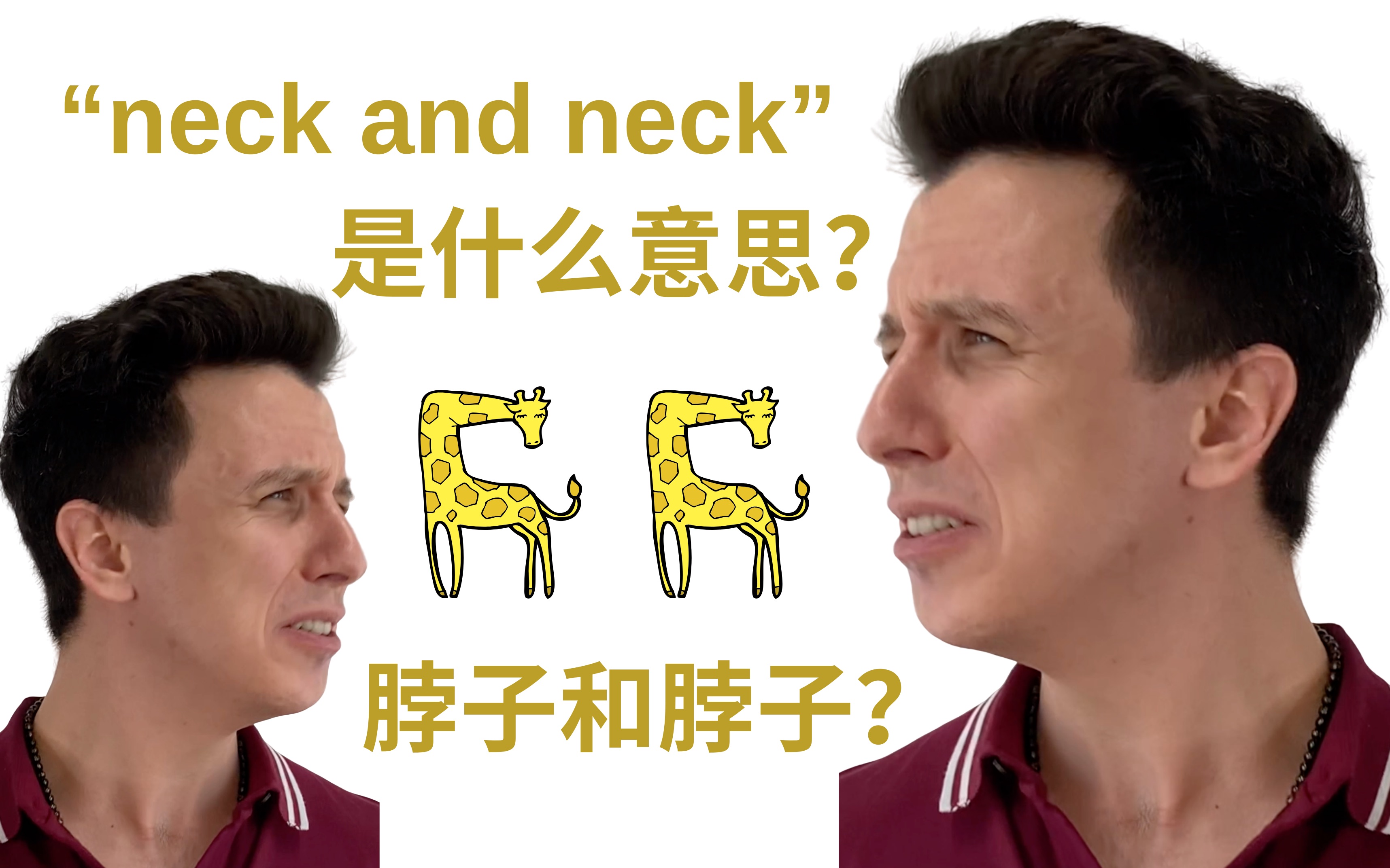 英语“neck and neck”原来是这个意思啊!