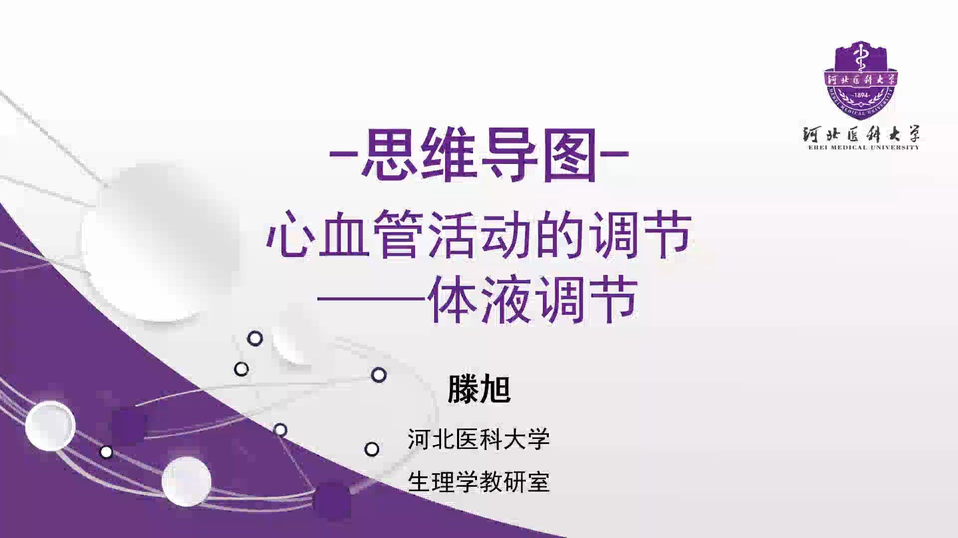 思维导图:心血管活动的体液调节(肾素-血管紧张素-醛固酮系统,肾上腺...