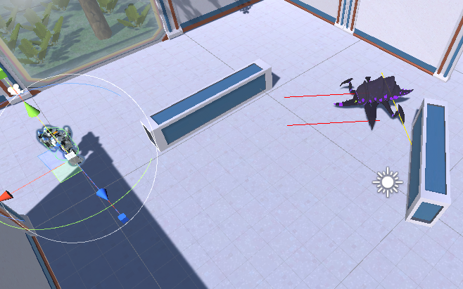 【Unity学习笔记】用Physic.RayCast 让敌人AI绕过障碍物找到玩家。