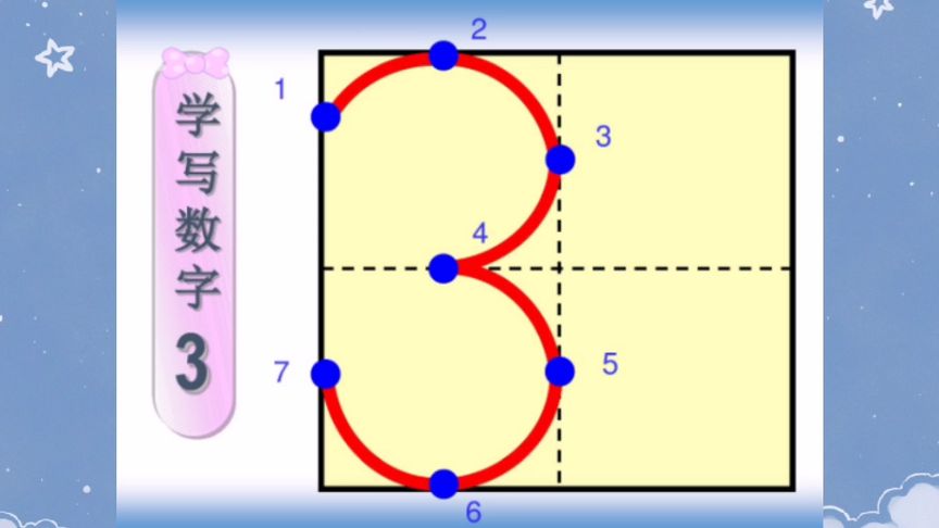 学前教育 数字3的规范书写 幼小衔接