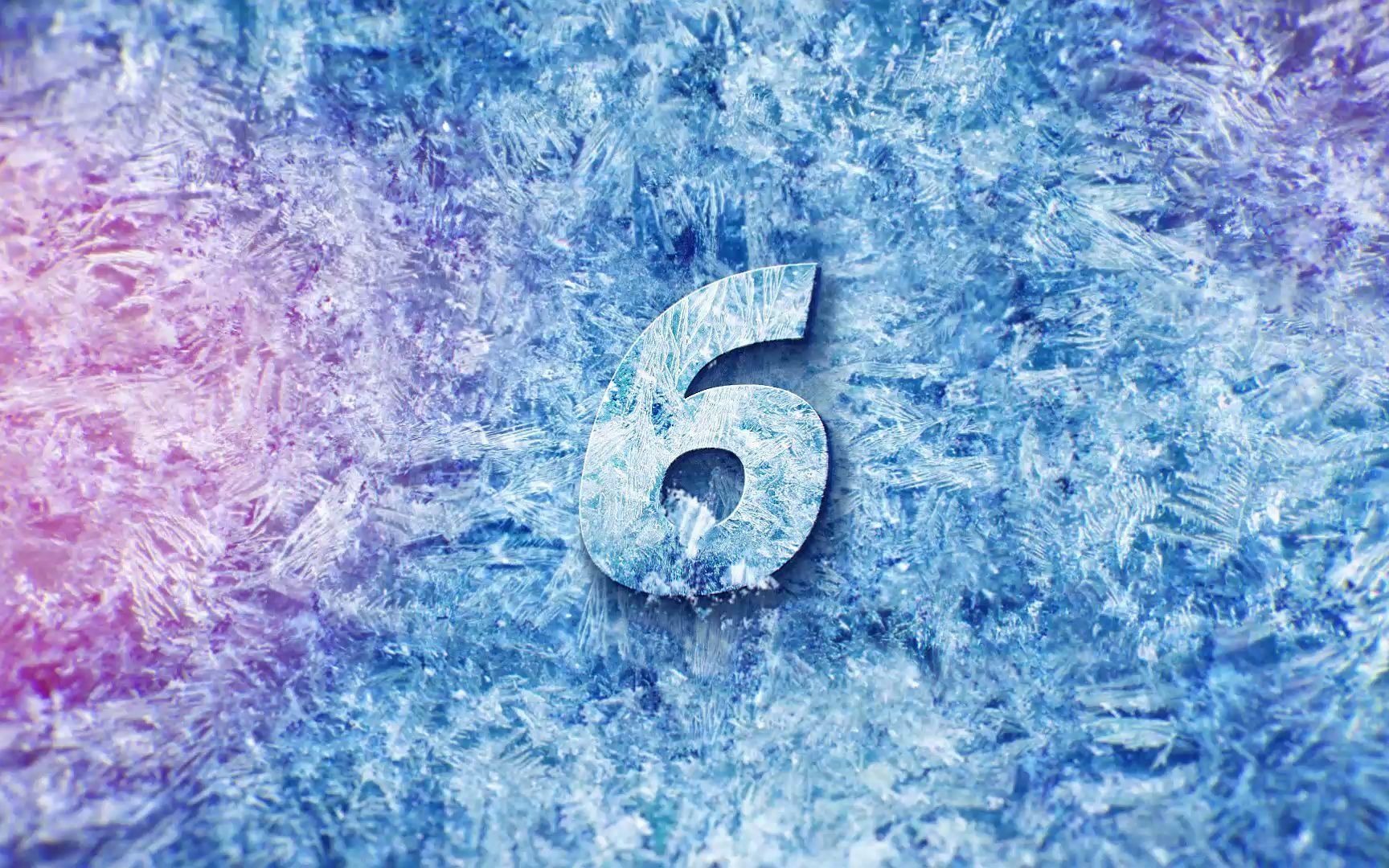 AE模板丨冬季冰雪冻结数字10秒倒计时动画AE模板