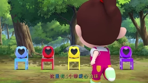 儿童早教动画,小朋友扔球认颜色
