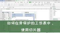 表格中, 既保护了工作表, 防止他人误改, 还能使用切片器进行数据筛选!