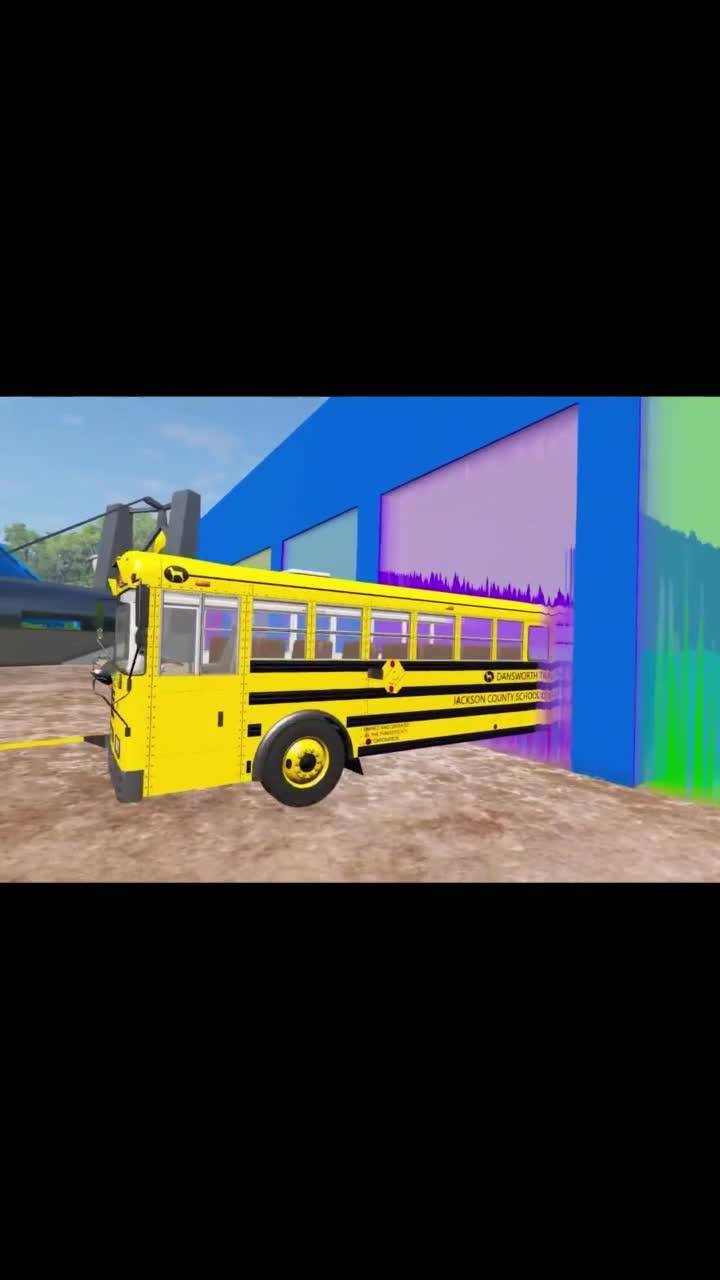 动漫:火车拉着坦克和巴士车小汽车 工程车动画片大全