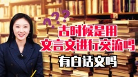 古人有没有可能用白话来交流呢?只说文言文?