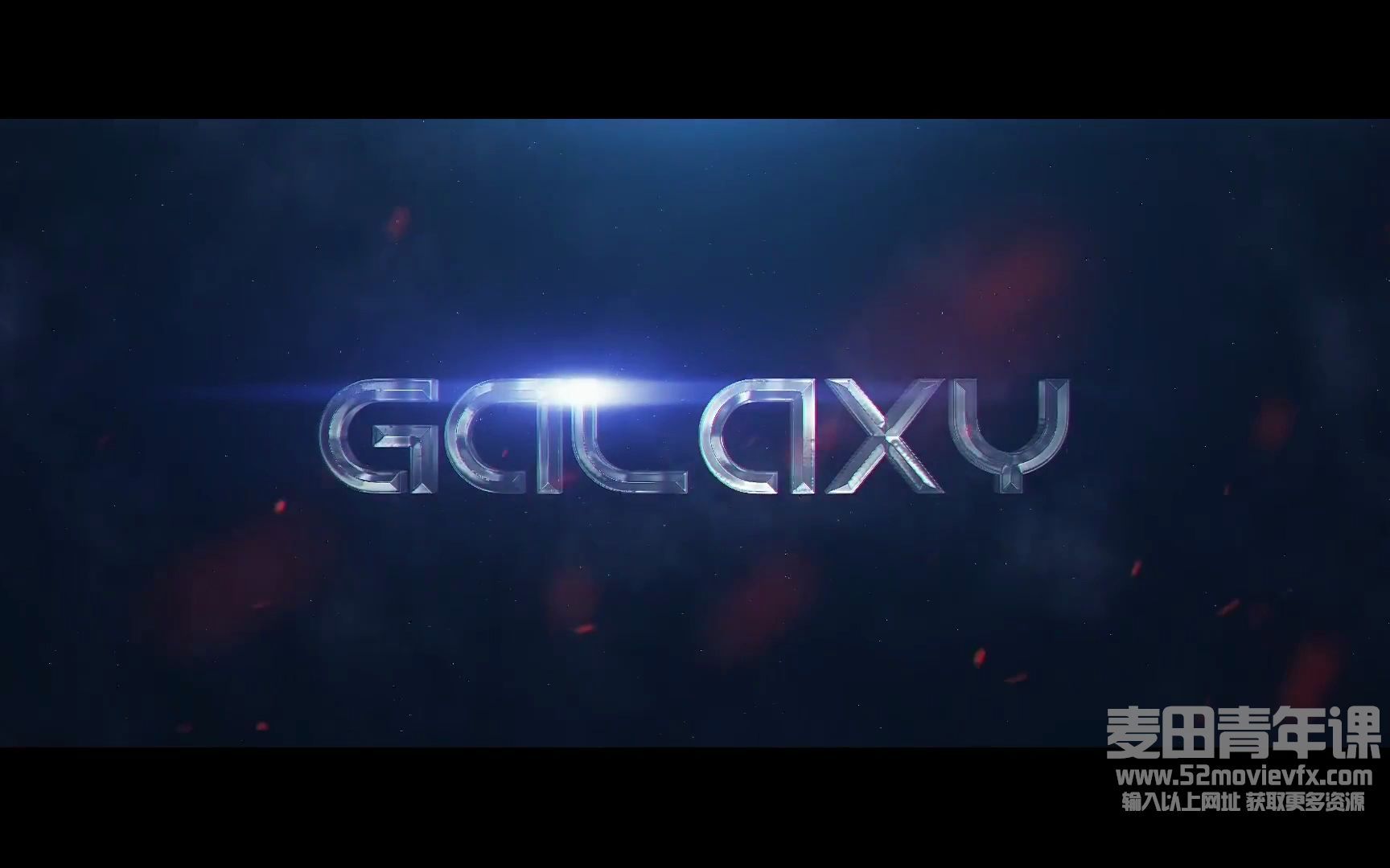 fcpx中文插件 5个史诗大片3D金属质感预告片标题模板 Galaxy Title ...