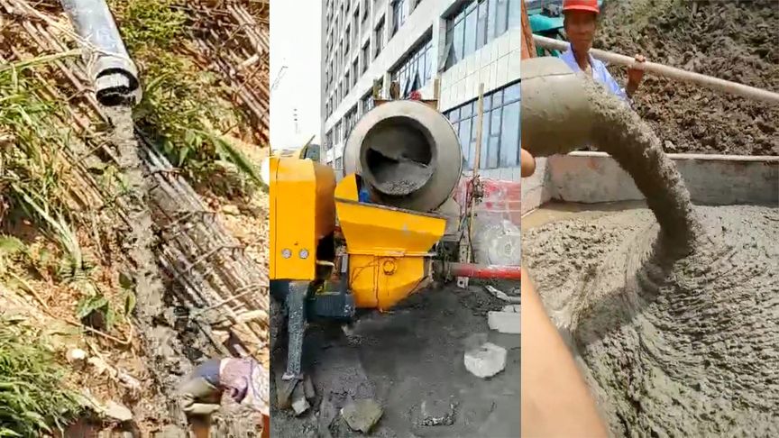 二次构造泵二次构造柱混凝土浇筑泵操作