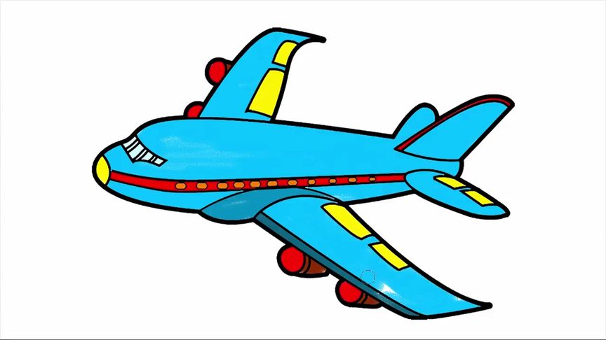 早教简笔画涂鸦:教宝宝如何画飞机