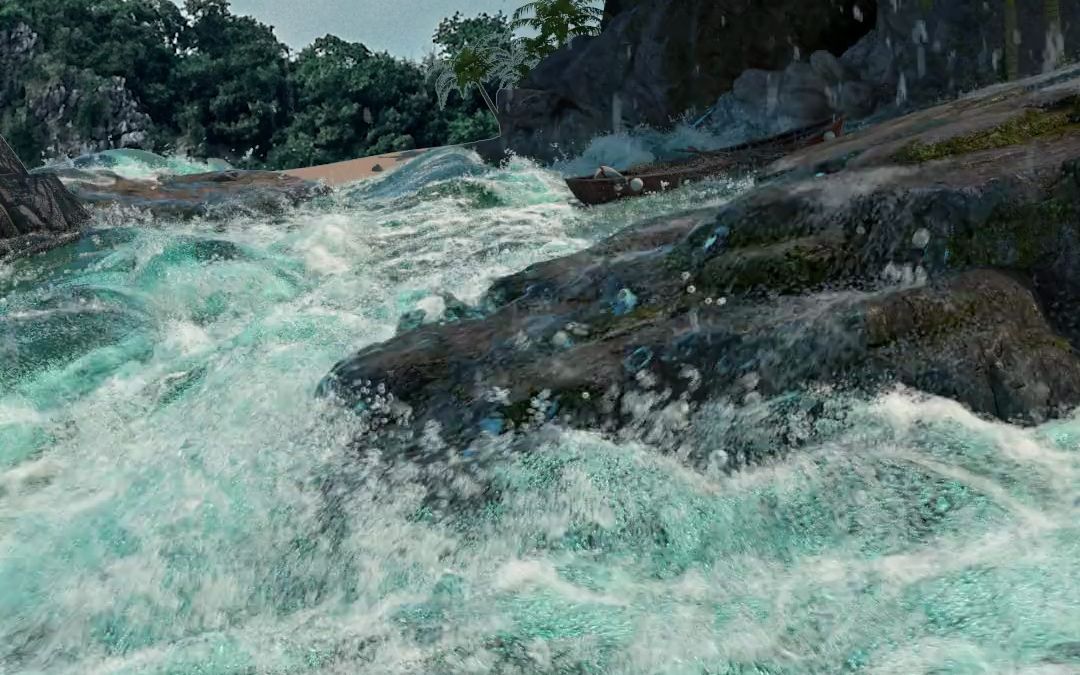 Phoenix FD +tyflow模拟海边浪花特写