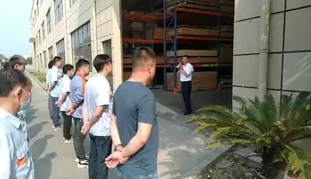 全体员工晨会ߘ� 两点半直播车间工序#全屋定制家居 #全屋定制家居